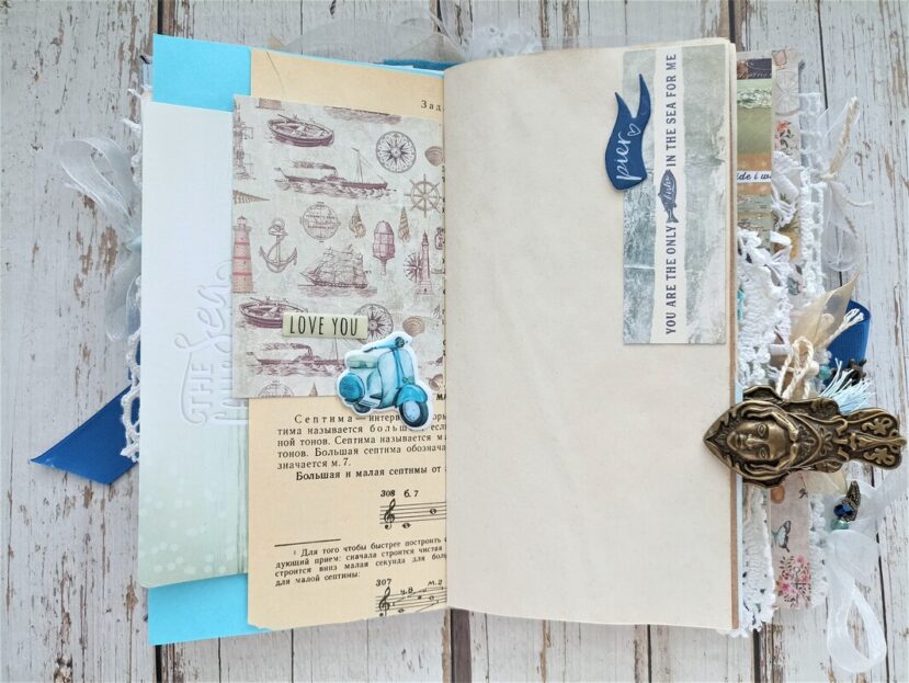 Ocean junk journal handmade for sale Travel beach sealife journal Dream ...