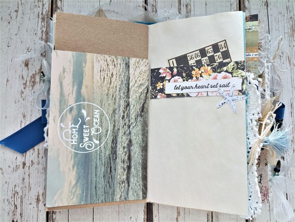 Ocean junk journal handmade for sale Travel beach sealife journal Dream ...