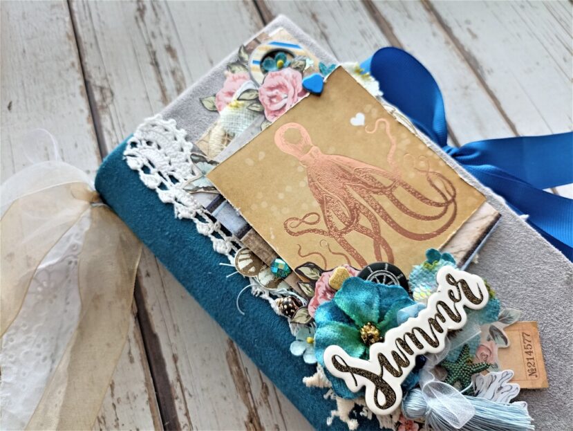 Ocean junk journal handmade for sale Travel beach sealife journal Dream ...